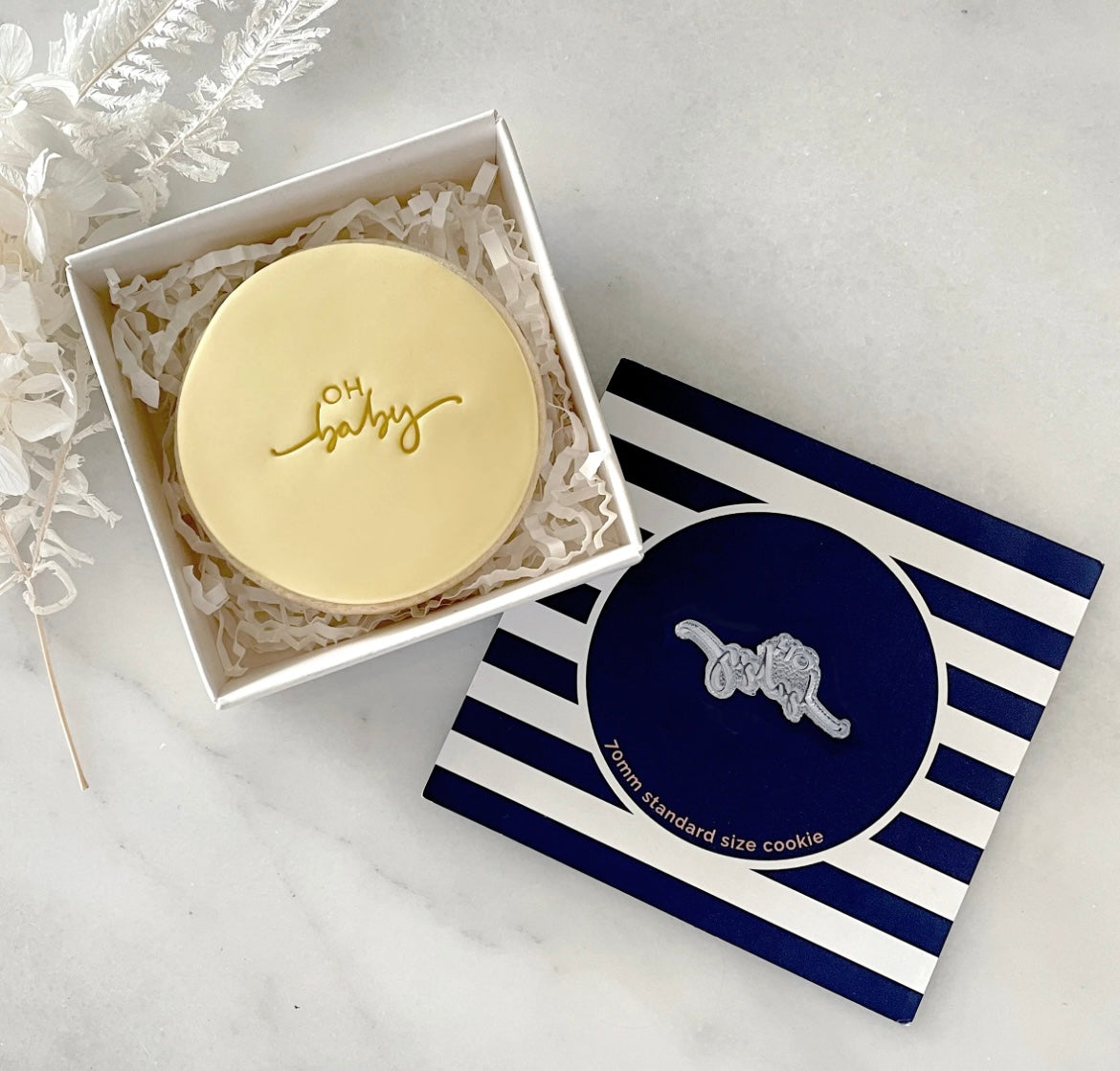 Oh Baby Tiny Text Stamp (Little Biskut) | Mint Cake and Party
