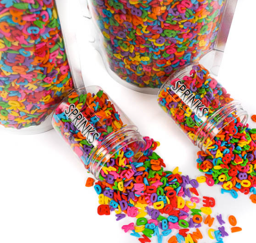 Mixed Alphabet Sprinkles | Mint Cake and Party